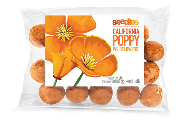 California Poppy Seedles - Seed Balls & Seed Bombs